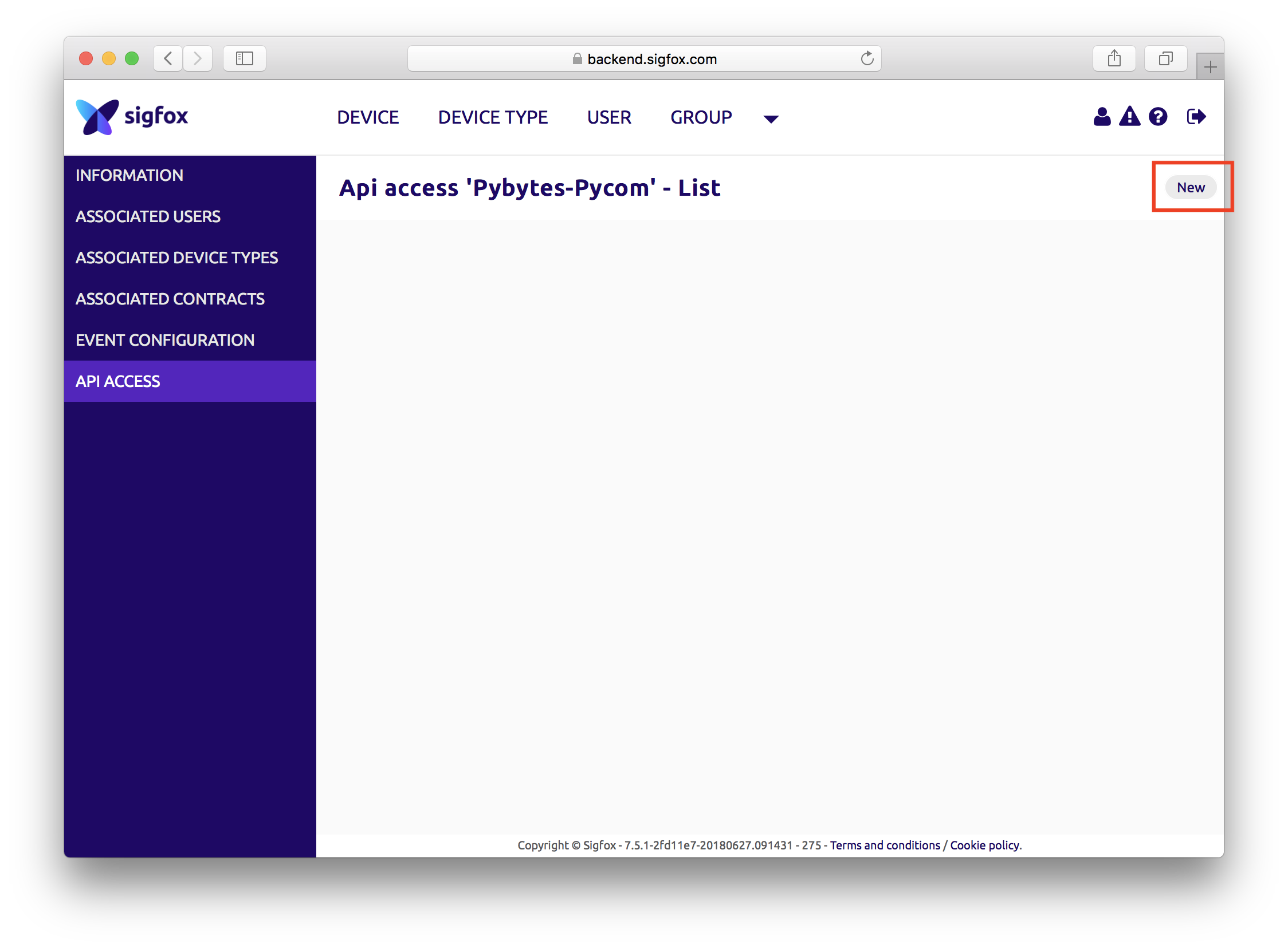 Add Sigfox device · GitBook